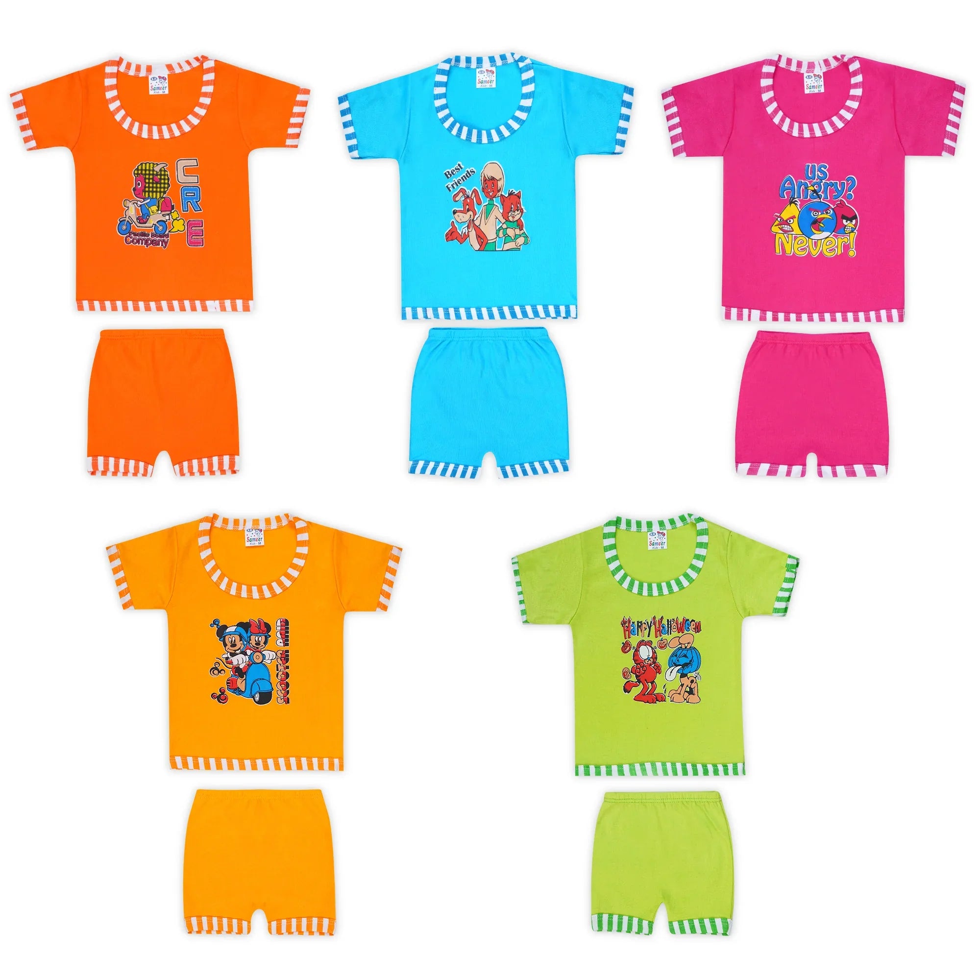 Semi-Combed Cotton Kids Baby Suit | Pack of 15 S/M/L | Tiruppur ...